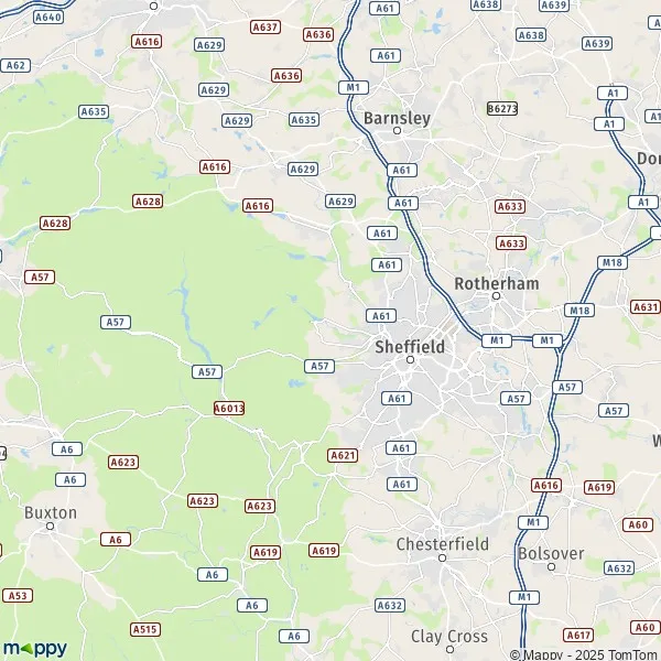 Map Sheffield: map of Sheffield (S10 2) and practical information